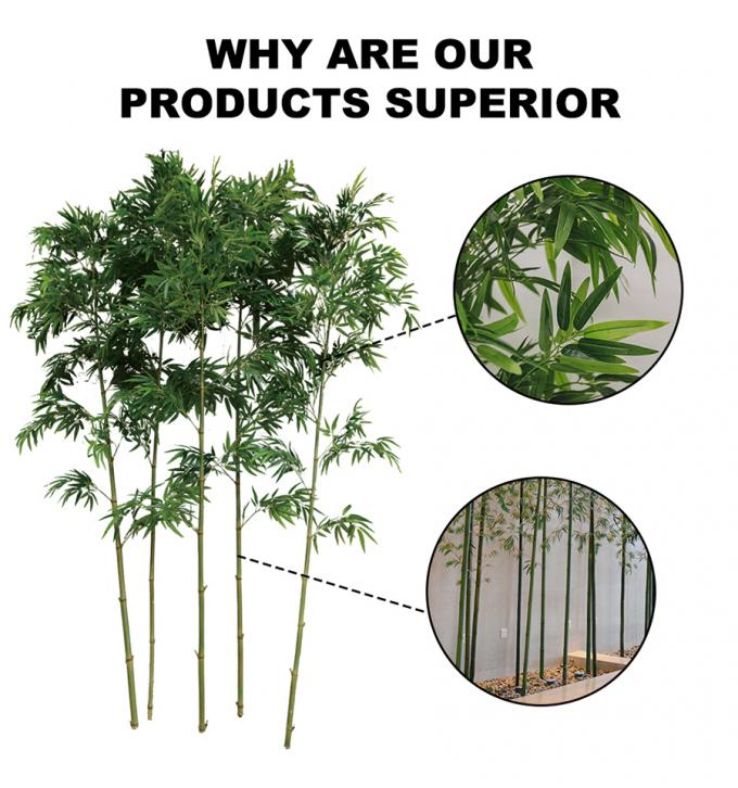 Real Stem Artificial Bamboo Outdoor UV Resistant Indoor Fire Retardant