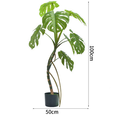 100cm Artificial Landscape Trees Green Monstera Floor Hyperallergic ...
