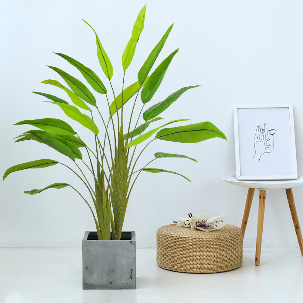Natural Look Traveller'S Palm Artificial Potted Plants Over 20 Leaves ...