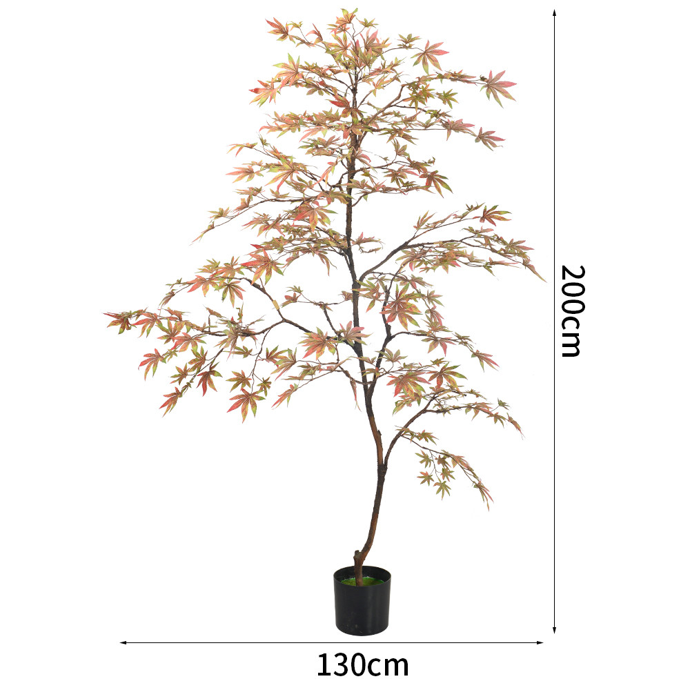 200cm Artificial Maple Tree No Light No Inserts Faux Potted Plants For ...