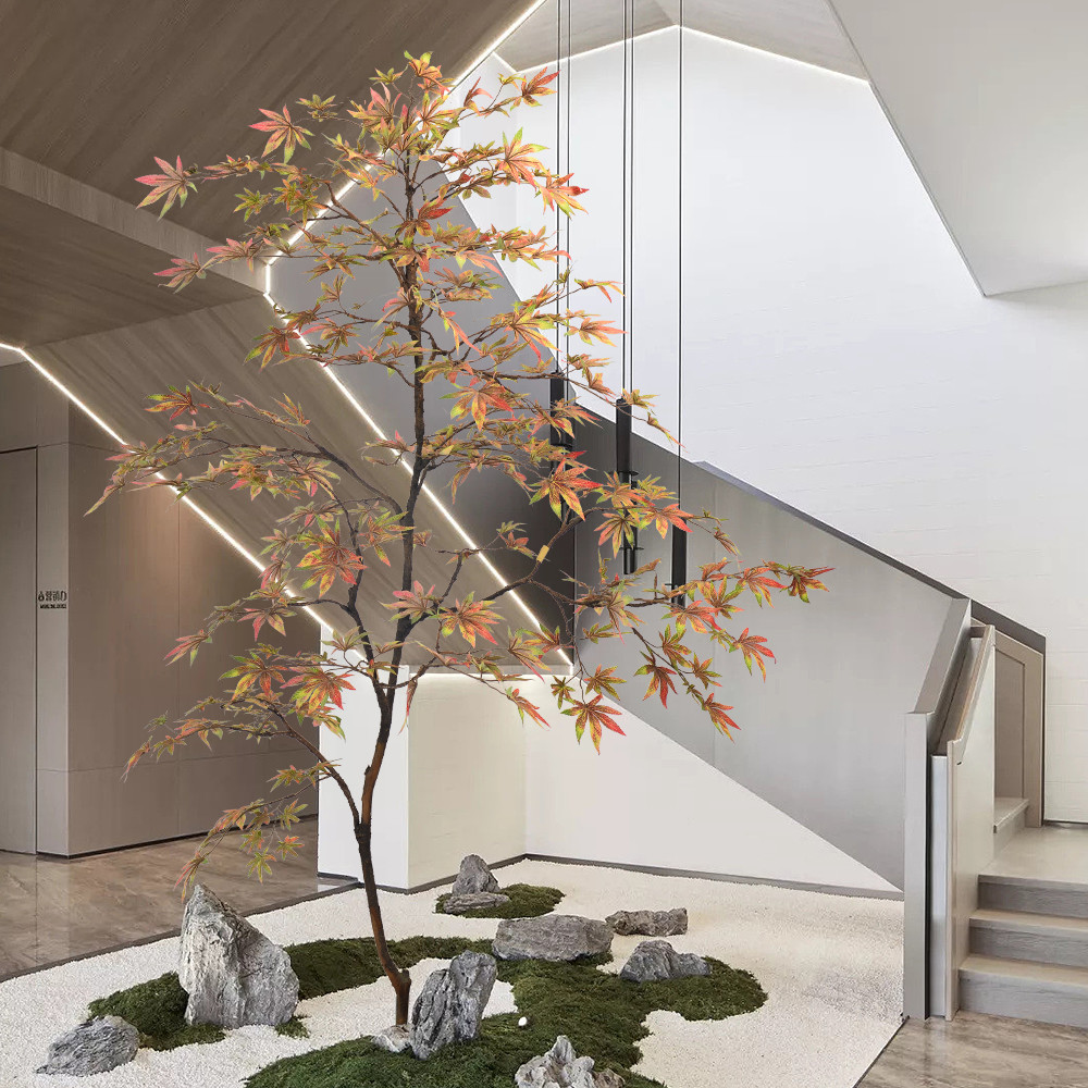 200cm Artificial Maple Tree No Light No Inserts Faux Potted Plants For ...