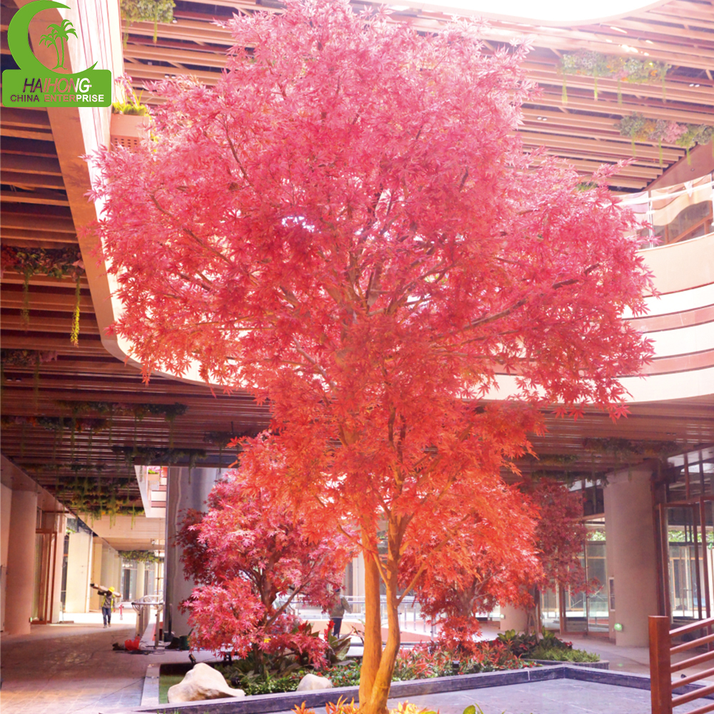 igh Simulation Maple Tree Autumn Leaves Landscaping Tree Faux Maple ...