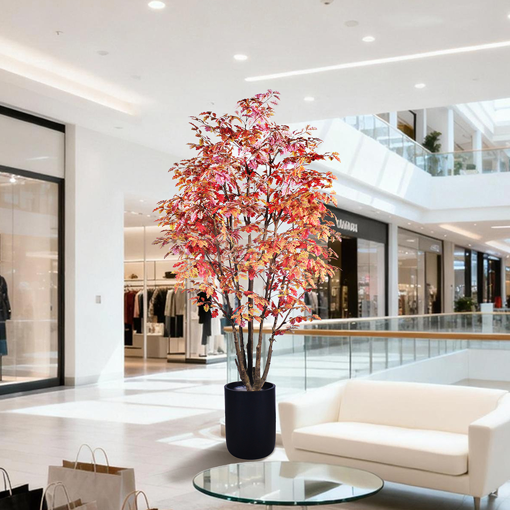 Artificial Multi-Stem Oak Tree 250cm | Large Faux Tree for Hotel Lobby ...